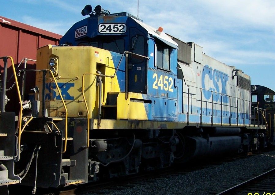 CSX 2452, SD38-2, in the CSX yard